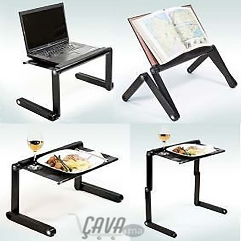 Table de PC portable pliable multifonctions avec ventilateur de ...